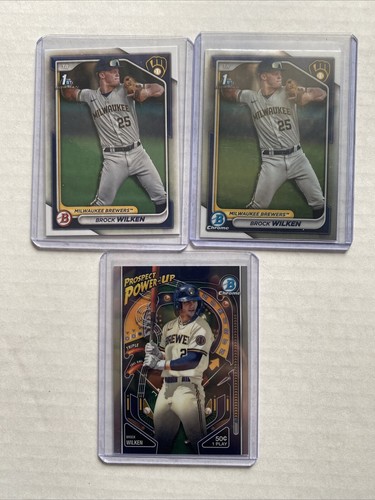 2024 Bowman Brock Wilken Card Lot (Lot of 3) Power Up Prospect / Bowman ...