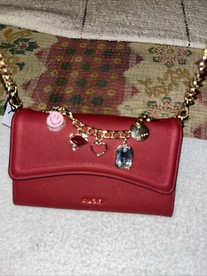 ALDO Red Glam Hand Clutch Purse Convertible Bag w/ Chain Strap NWT | eBay