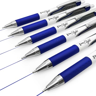 Zebra Classic Z-Grip Flight Ballpoint Pens - 1.2mm - Blue Ink - Pack of ...