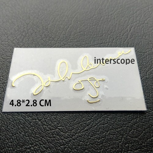 2Pcs Custom Singer Lennon Limited Signature Neck Head Metal Logo Decal ...