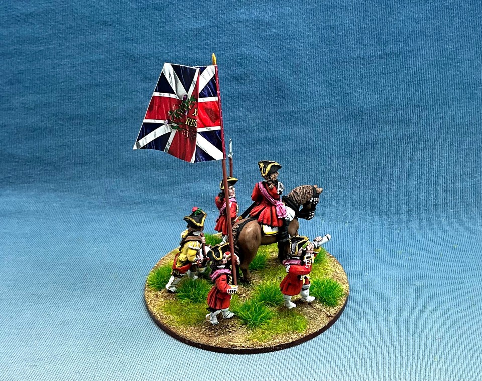 28mm French Indian War FIW painted British Command Base Army Command ...