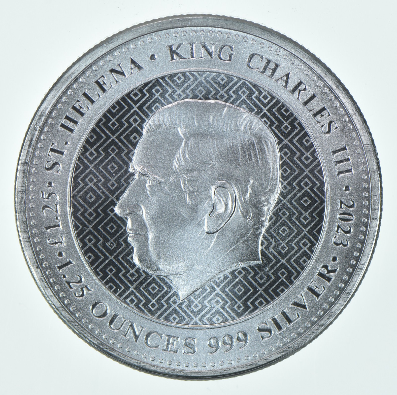2023 St Helena 1.25 Pound 1.25 Oz Silver Seated Britannia King Charles ...