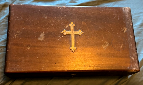 ANTIQUE CATHOIC RELIGIOUS WOOD SICK CALL BOX SET FROM NUNS CONVENT | eBay