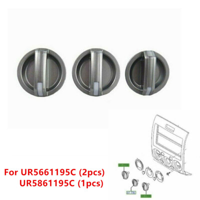3Pcs Heater Fan Control Knob Kit For Mazda BT-50 UN For Ford Ranger PJ ...