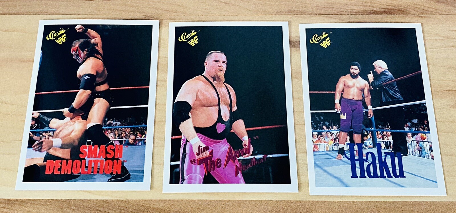 Demolition Smash, Haku And More Lot of Three 1990 Classic WWF Cards WWE ...
