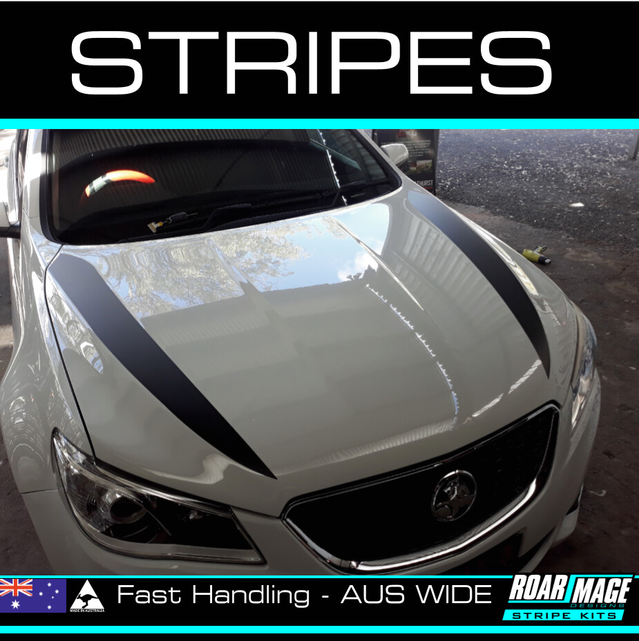 AM BONNET STRIPES fits 2014-2017 Holden VF Commodore decals stickers ...