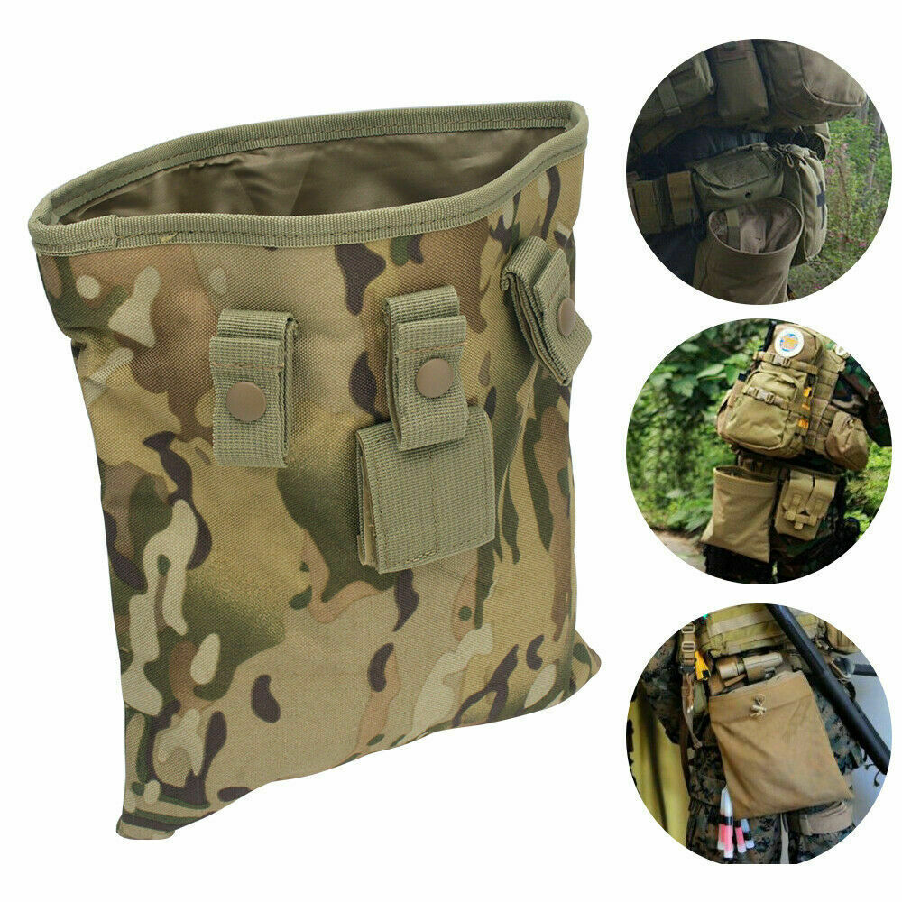Military Tactical MOLLE Large Dump Pouch Magazine Drop Pouch Utility ...
