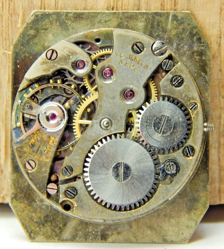 Vintage Sada 15 Jewel 3 Adjustment 8/0s watch movement with dial hand ...