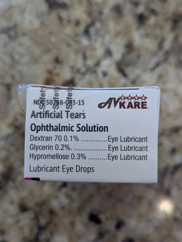 Avkare Artificial Tears .05 Fl oz Exp 5/2026 | eBay