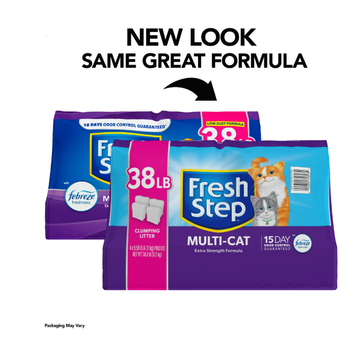 Fresh Step Multi-Cat Scented Clumping Cat Litter with the Power of ...