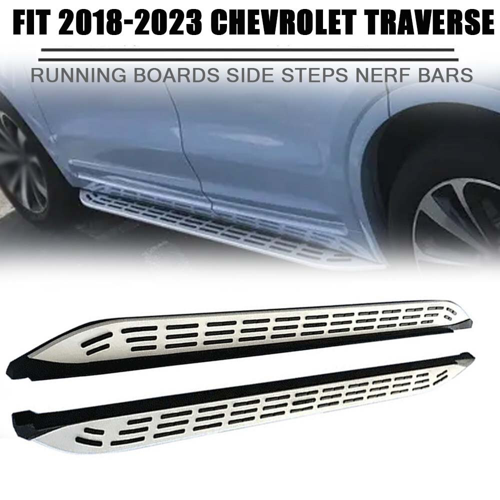 2PCS Running Boards Side Steps Nerf Bars Fits For Chevrolet Traverse ...