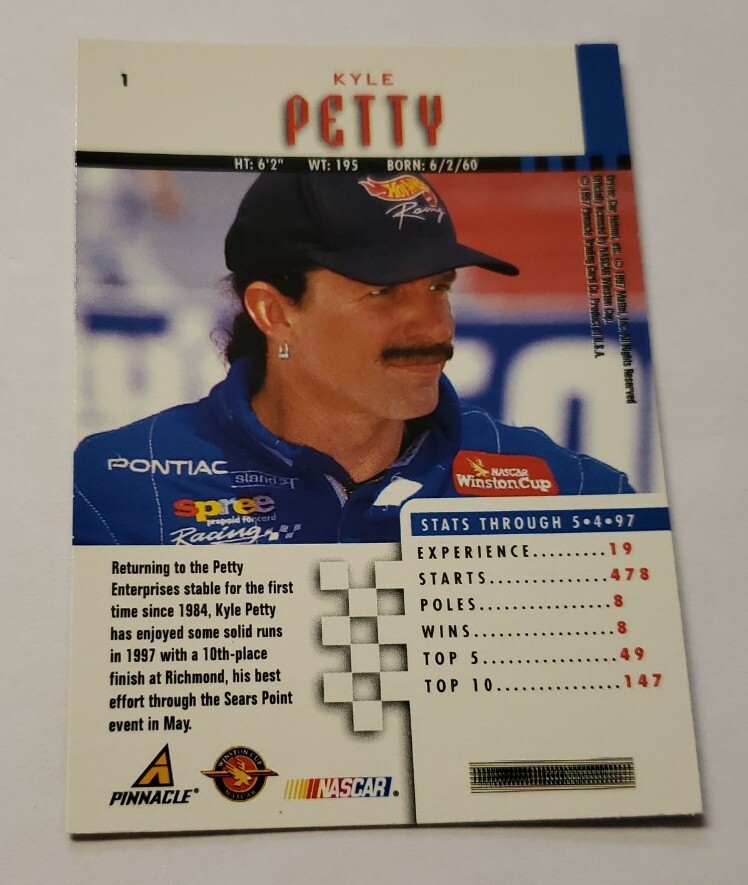 1997 Pinnacle Nascar Kyle Petty Card #1 | eBay