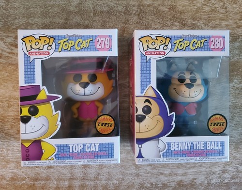 Funko Pop! Hanna Barbera Top Cat & Benny The Ball Limited Edition CHASE ...