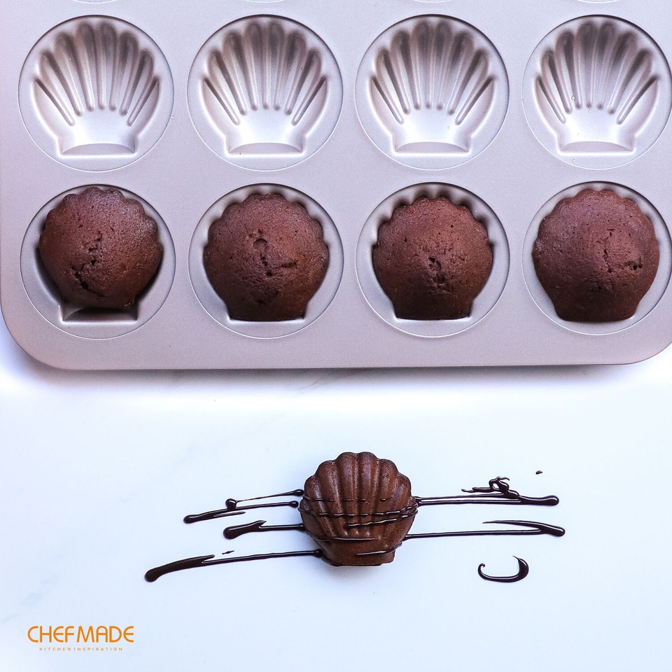 CHEFMADE Madeleine Pans, Spherical Shell Madeline Cake Pan | eBay