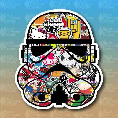 "Storm Trooper Stickerbomb Sticker Bomb 5"" Euro Custom Vinyl Decal ...