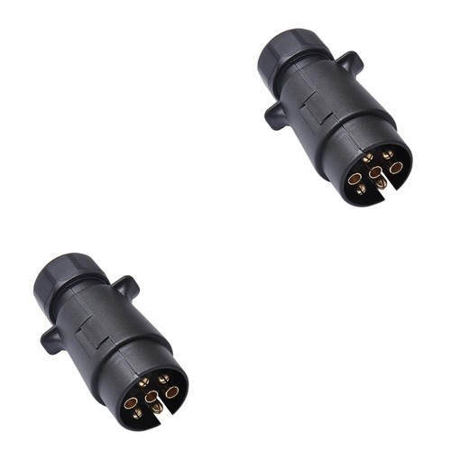 2 Pieces Trailer Connector Plug Caravan Adapter Rv Light Socket Pin | eBay