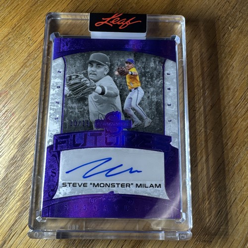 2025 Leaf Spectacular Steve “Monster” Milam Auto Purple 10/15 LSU Color ...