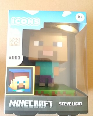 MINECRAFT ICONS #003 STEVE LIGHT OFFICIAL LICENCED MOJANG MISB | eBay ...