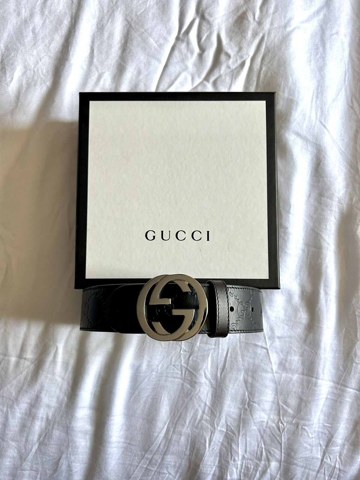 Gucci Men’s Reversible Signature Logo Belt - Gem