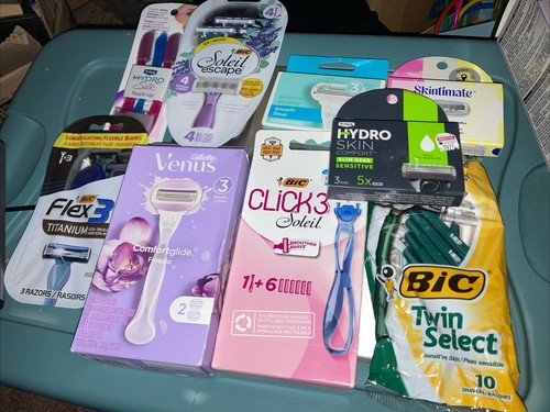 Lot of Assorted Razors Gillette Skintimate Bic Schick Dollar Shave Club ...