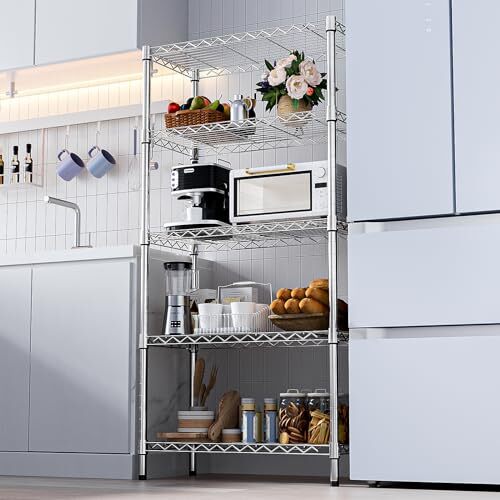 MZG Steel Heavy Duty 5-Tier Utility Shelving Unit Steel Organizer Wire ...