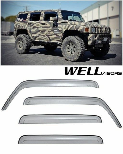 Wellvisors Side Window Deflectors Hummer H3 06-10 Premium Series for ...