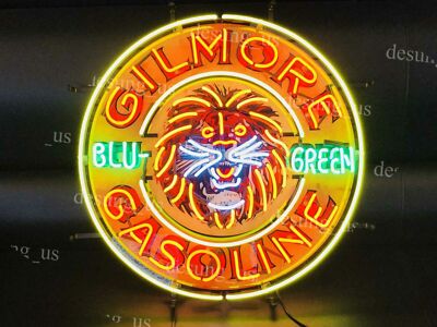 New Gilmore Gasoline Blu Green 24"x24" Neon Light Sign Lamp HD Vivid ...