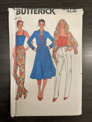 Butterick Pattern 6576 Skirt Jacket Pants Camisole Size 12 Uncut ...