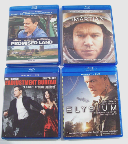 Matt Damon Blu Ray DVD Combo Lot, The Martian, Adjustmen Bureau ...