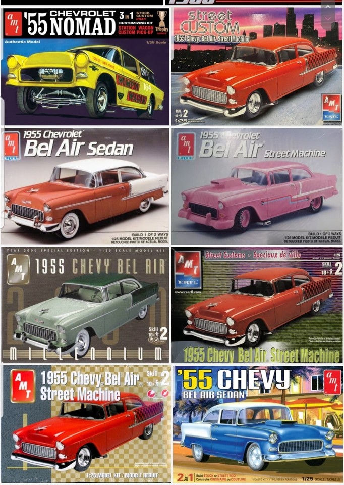265 V8 ENGINE with STOCK & PERFORMANCE PARTS from AMT 55 Chevy 1:25 ...