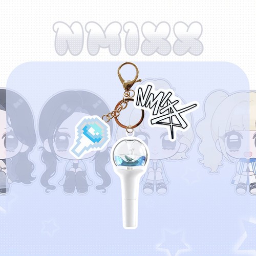 Kpop NMIXX Light Stick Ver Keychain Acrylic Bag Charm Keyring | eBay