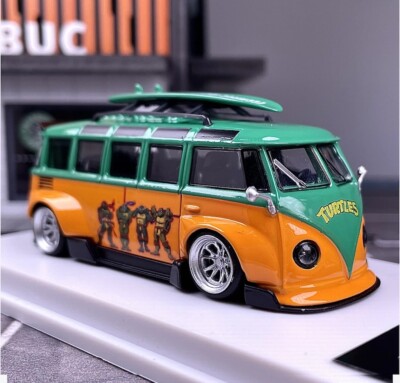 Car ZD LMLF 1/64 VW T1 RWB Van Bus Camper Kombi Turtles Model Diecast ...
