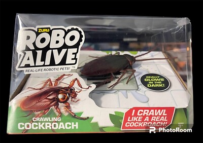New ZURU ROBO ALIVE Crawling Cockroach Robotic Pet Glows in the Dark ...