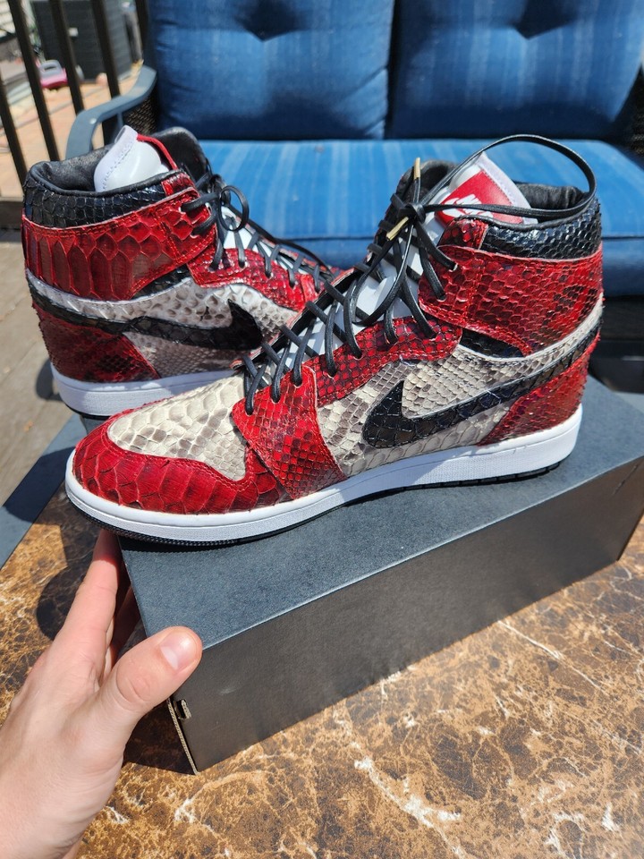 Air Jordan 1 Authentic Custom Python Skin 13 Us | eBay