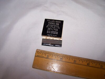 Vintage FALLEN ROCK PARKE INN Matchbook Cover PARKE COUNTY INDIANA | eBay