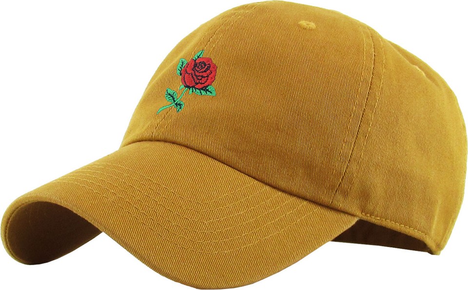 Rose Embroidery Dad Hat Baseball Cap Unconstructed Cotton | eBay