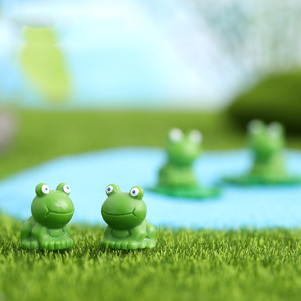 Mini Frog Figurine Garden Moss Landscape Ornaments Cartoon for Desktop ...