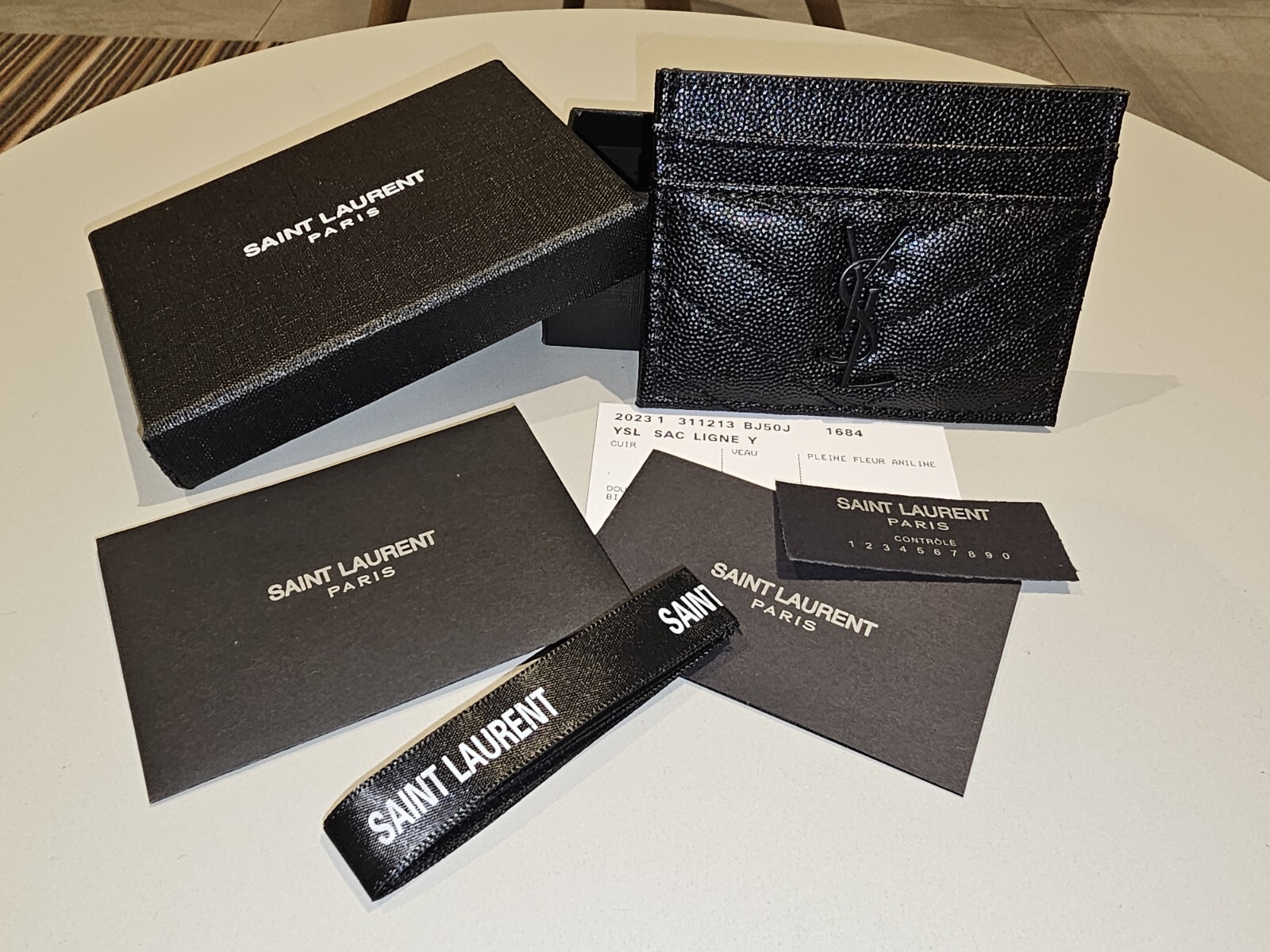 Saint Laurent YSL Cassandre Matelasse Leather Card Ca… - Gem