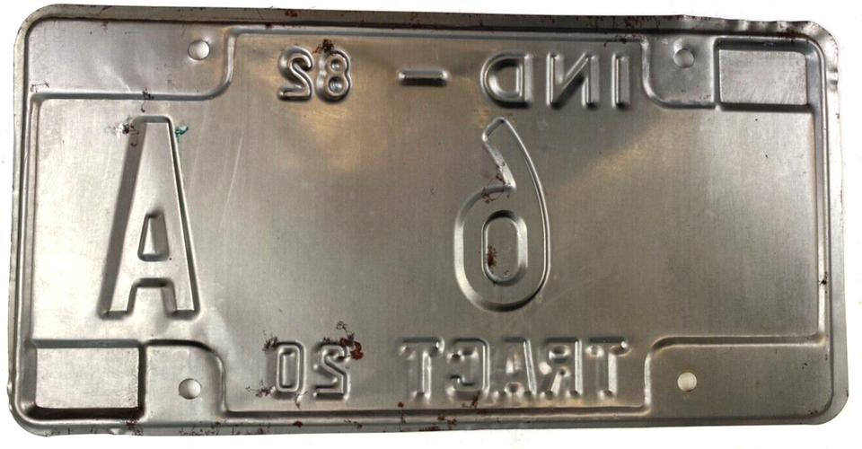 Indiana 1982 Tractor License Plate Garage Man Cave Elkhart Co Collector ...