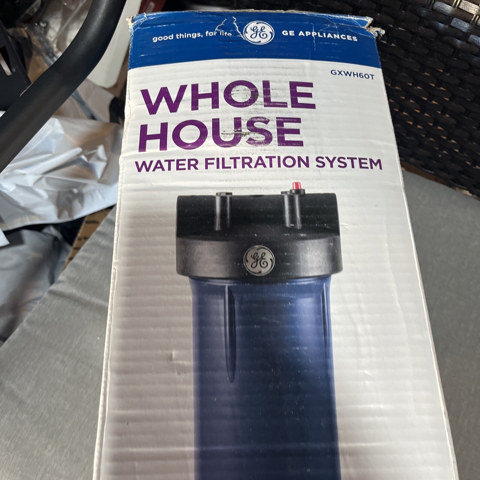 FILTER INCLUDED - GE Jumbo 24" Whole House Water Filtration System ...