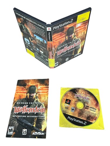 Sony PlayStation 2 PS2 CIB Complete Return to Castle Wolfenstein ...