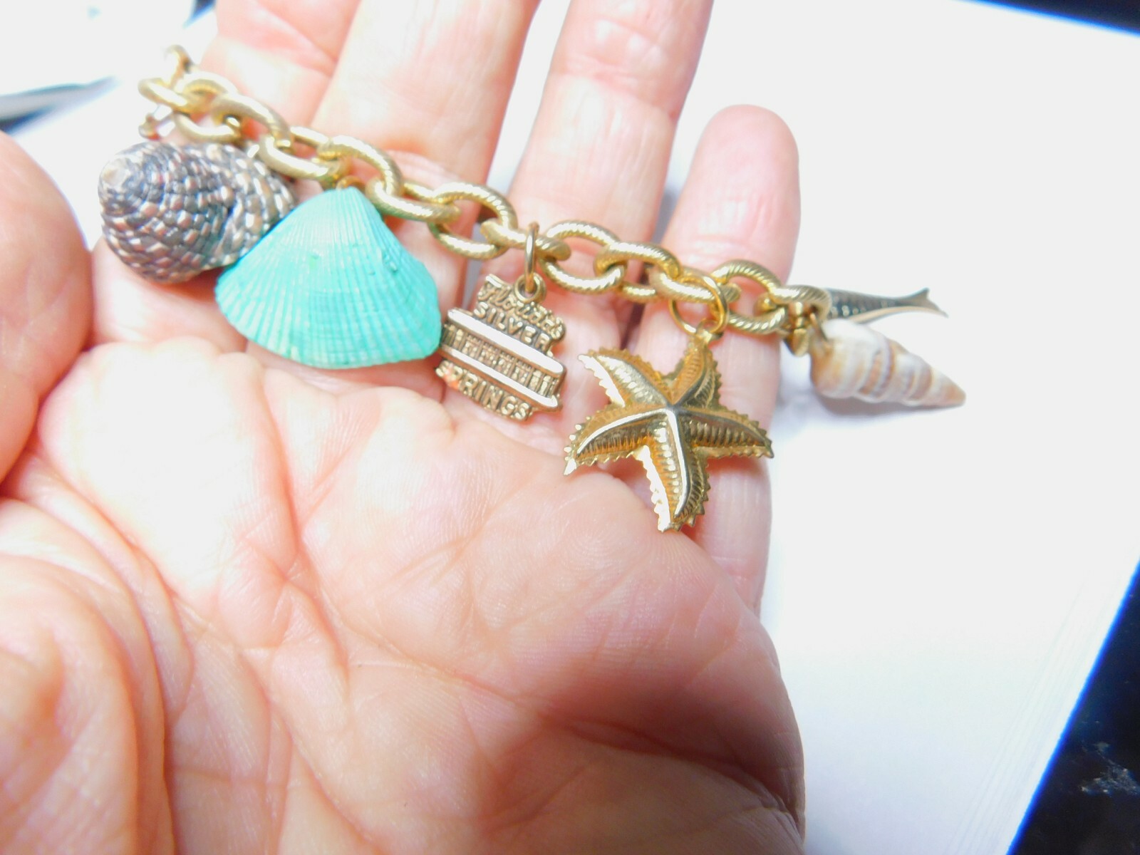 Beach Shells Starfish Gold Tone Metal Florida Silver … - Gem
