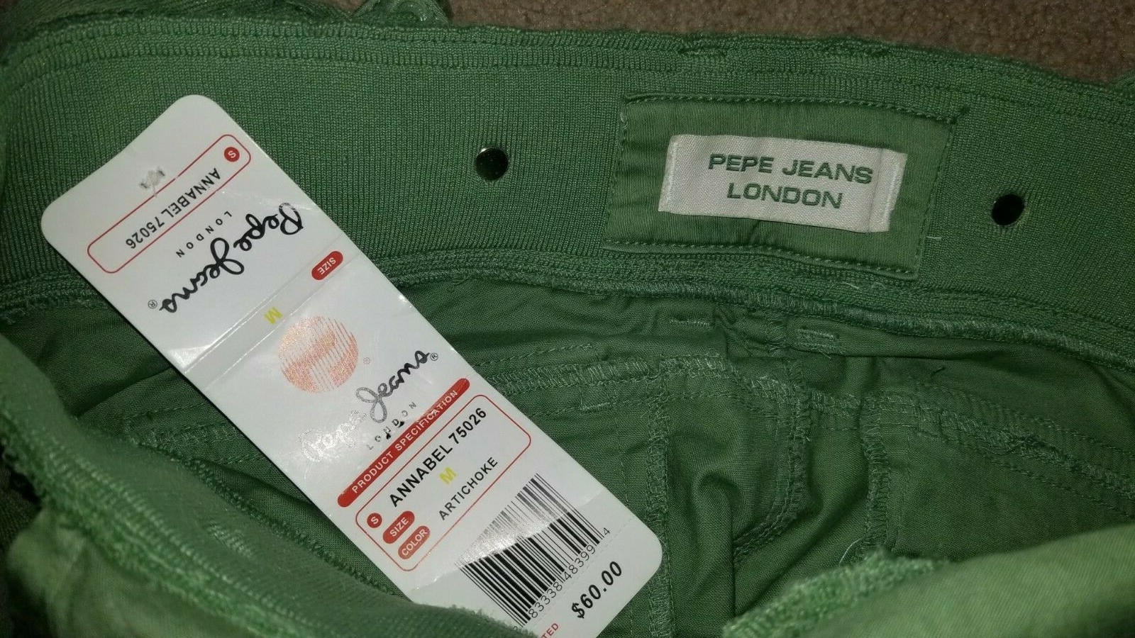 PEPE JEANS LONDON WOMEN OVERALLS ANNABEL SHORTS 75026 IN ARTICHOKE-SIZE ...