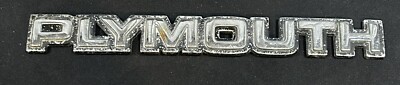 Vintage Plymouth script logo emblem Nameplate OEM | eBay