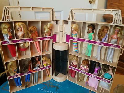 Vintage Kenner GLAMOUR GALS fashion Doll SHOWPLACE Case & 16 DOLLS | eBay