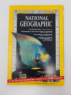 VINTAGE NOVEMBER 1966 NATIONAL GEOGRAPHIC JOURNAL MAGAZINE PAPERBACK ...