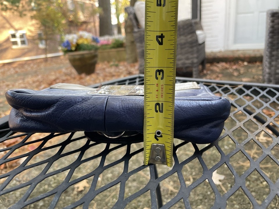 Jose Bravo Small Crossbody Purse Clutch Chain Strap Blue Brown Croc ...