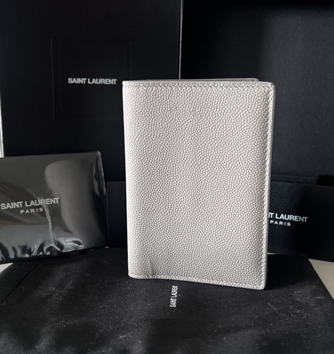 Saint Laurent YSL Granite (Grey) Bifold Men’s Wallet - Gem