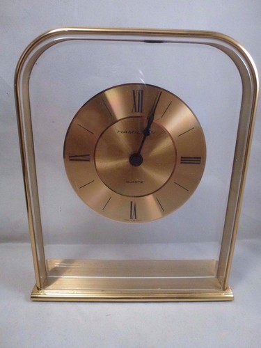 Vintage HAMILTON Brass & Lucite SKELETON DESK CLOCK West Germany | eBay ...
