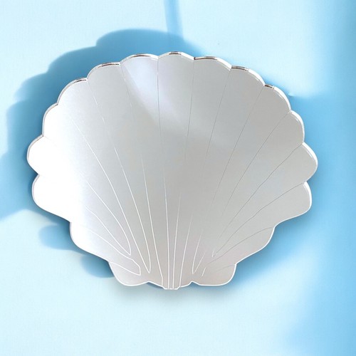 Etched Scallop Shell Shaped Acrylic Mirrors, Bespoke Sizes & Engraving ...